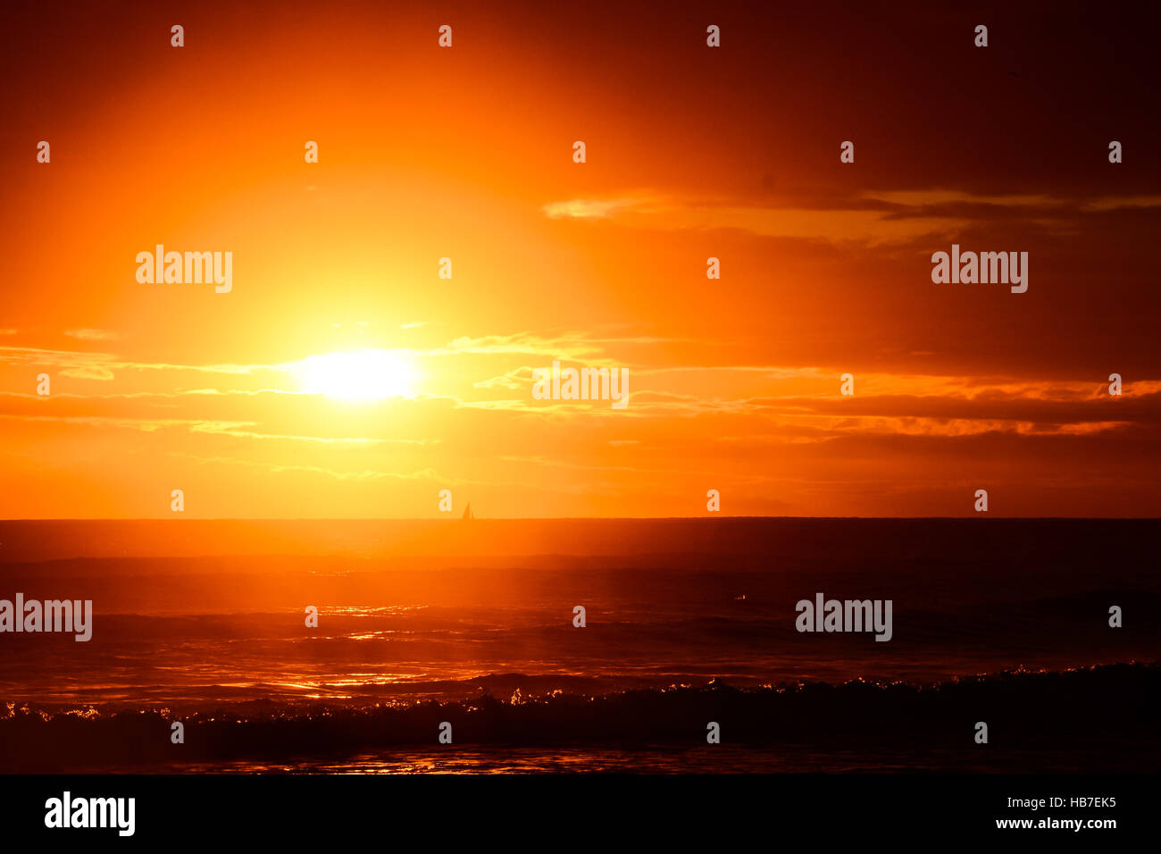 Beautiful Colored Sunset Stock Photo - Alamy