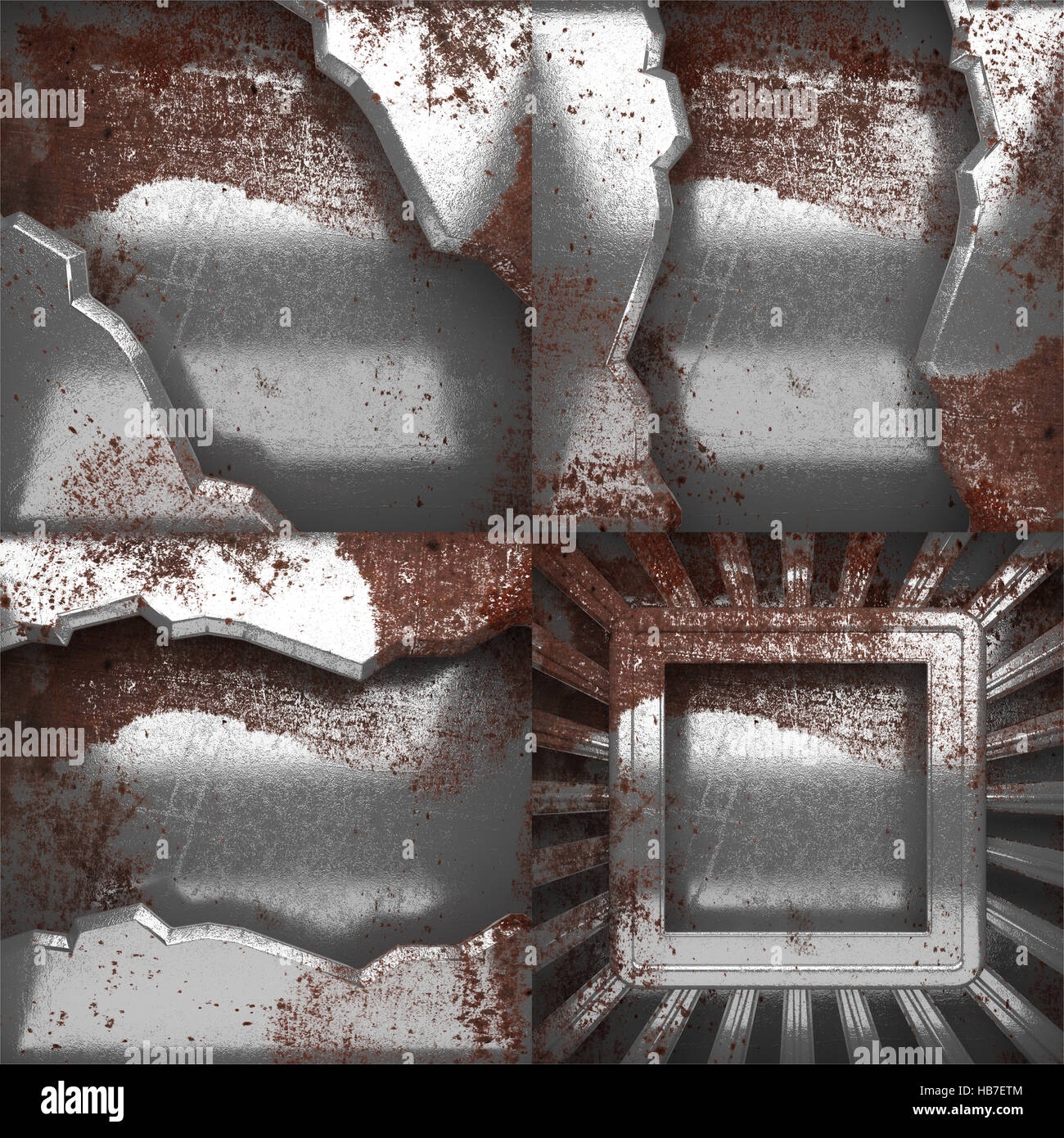 rusted metal texture background set Stock Photo - Alamy