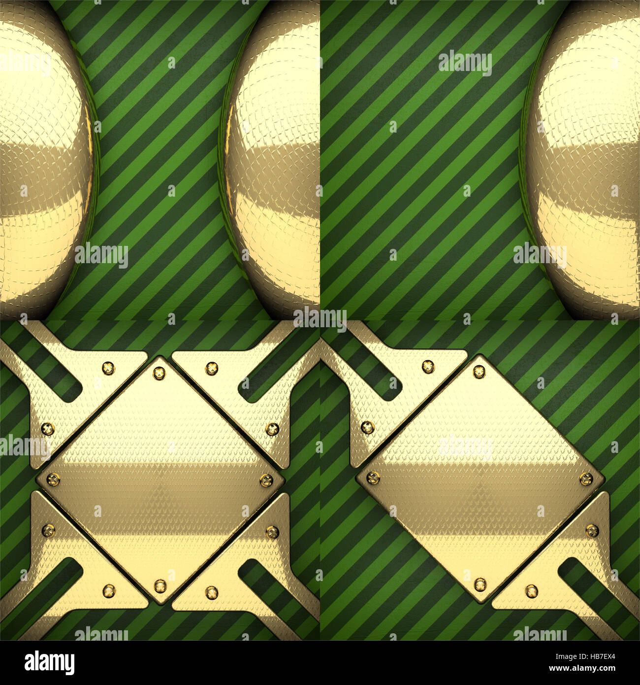 gold on green texture background set Stock Photo - Alamy