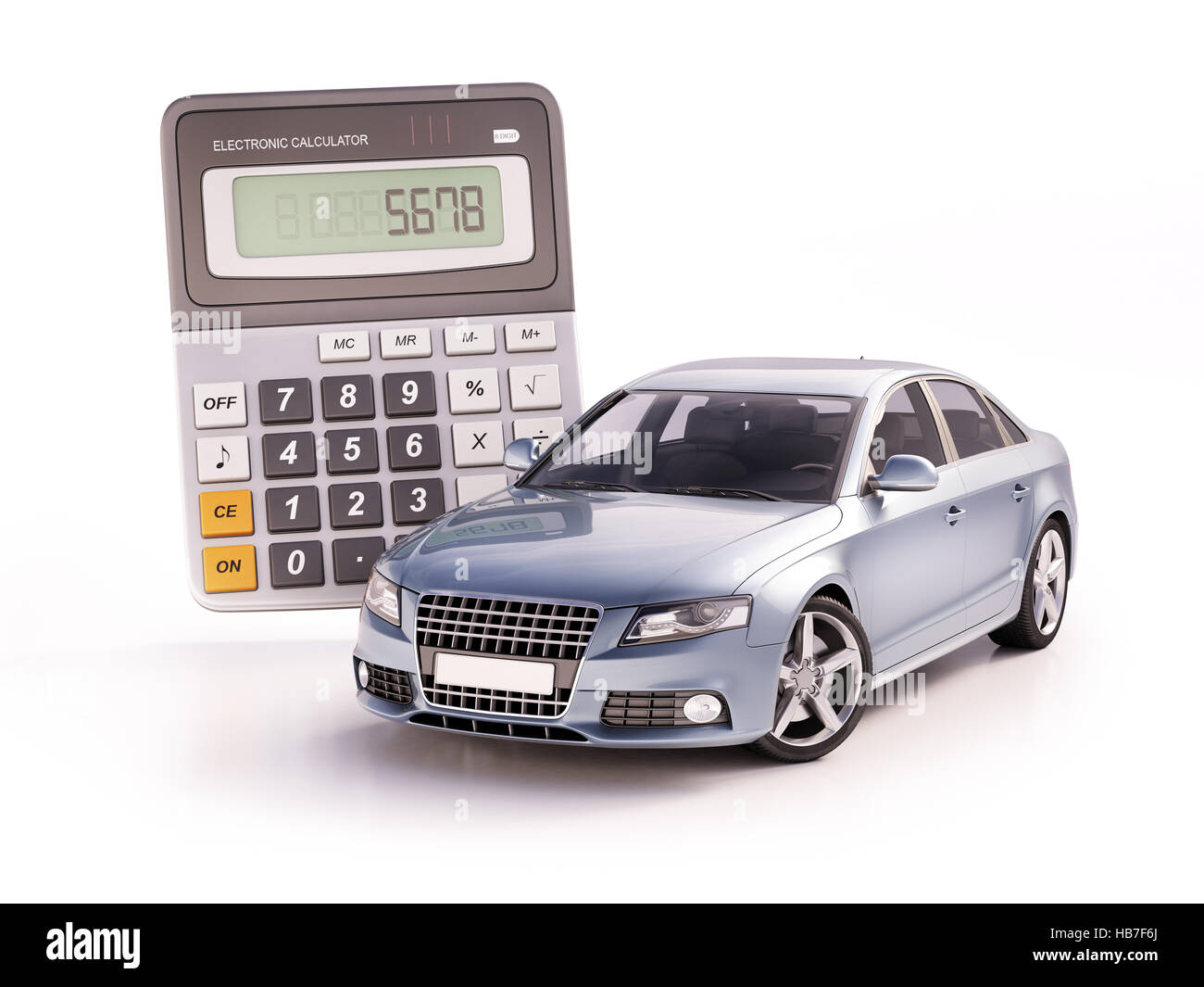 Car and calculator concept Stock Photo - Alamy