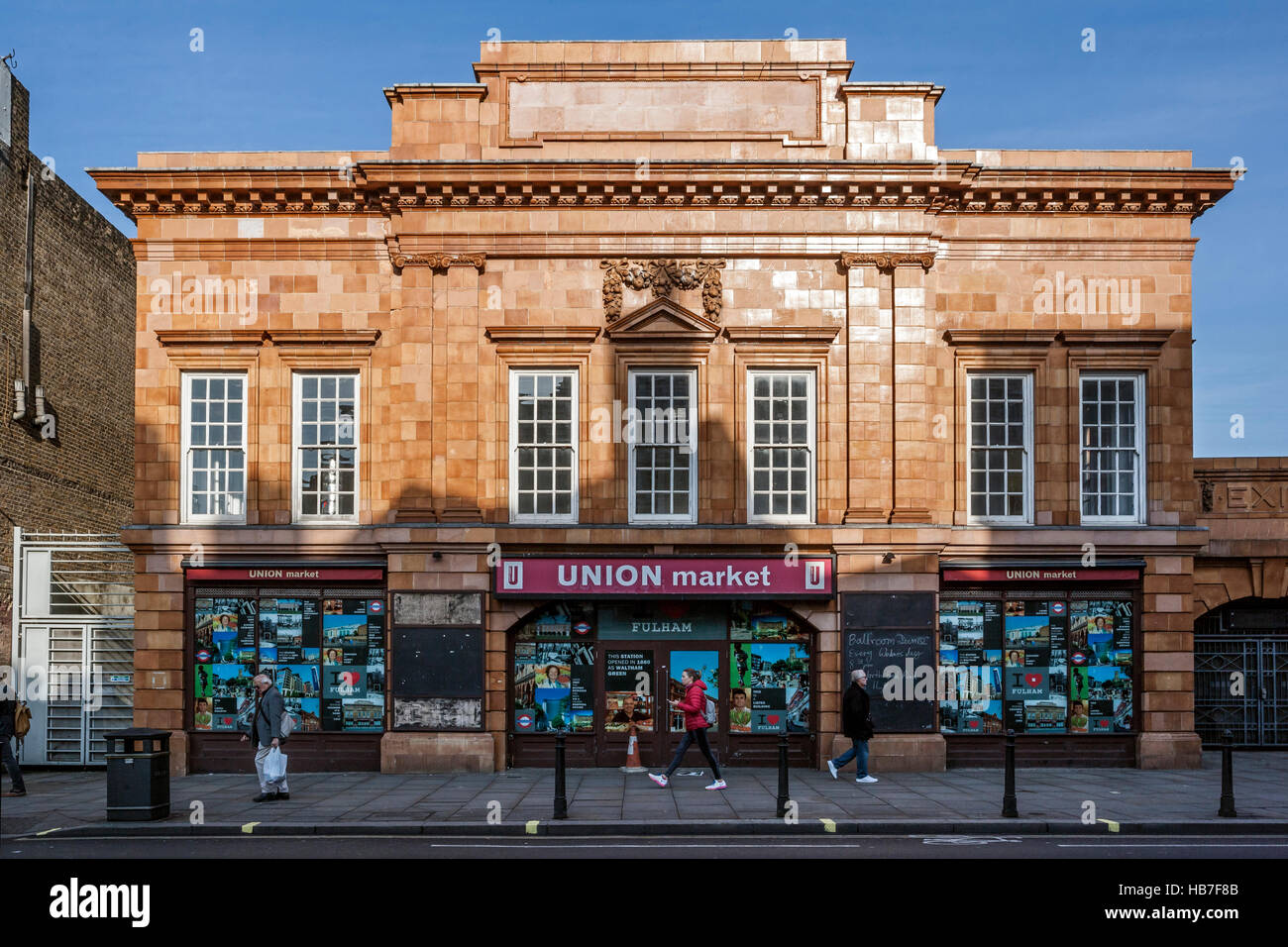 Union Market, Former Tube Station, Fulham Road, London Stock Photo - Alamy