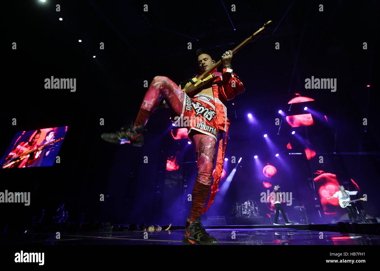 Cole Whittle of DNCE performs on stage at Capital's Jingle Bell Ball ...