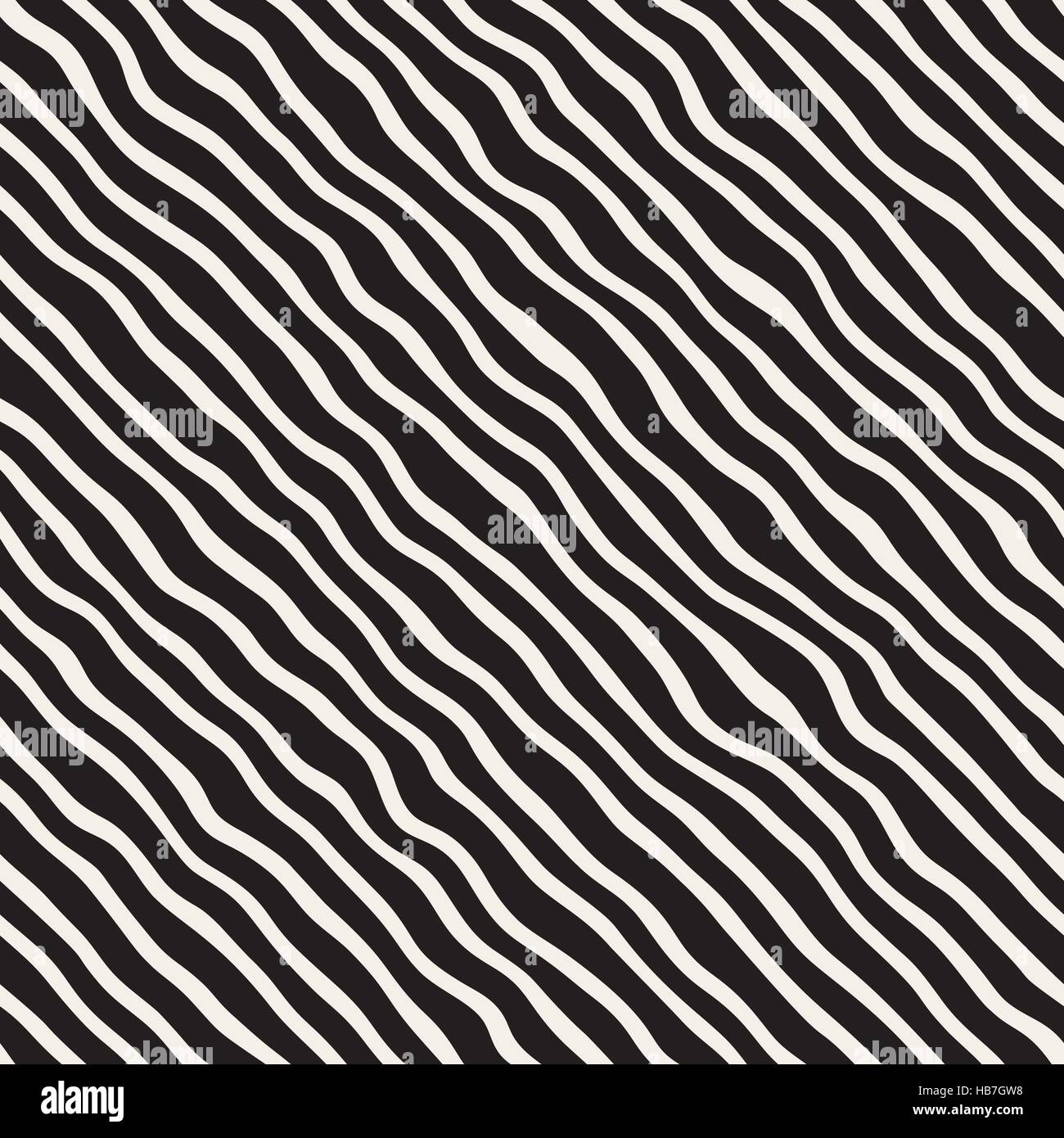 Vector Seamless Black and White Hand Drawn Diagonal Lines Pattern ...