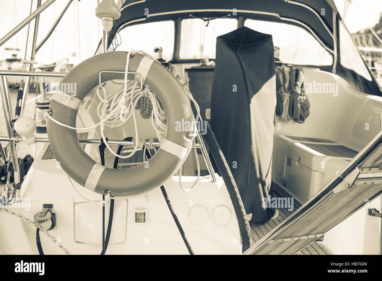 inside a motorboat Stock Photo - Alamy