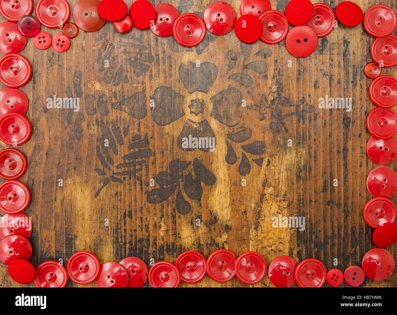 Text area surrounded by red buttons as a frame Stock Photo - Alamy