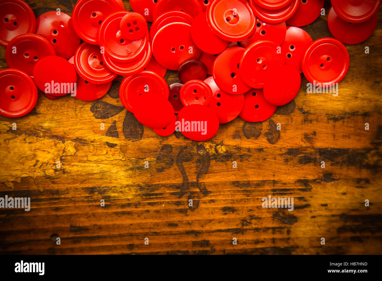 Frame of red buttons with copy space area Stock Photo - Alamy