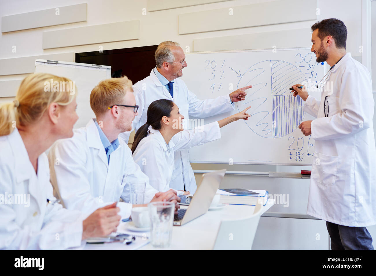 Doctors presenting with graph and making medical analysis Stock Photo ...