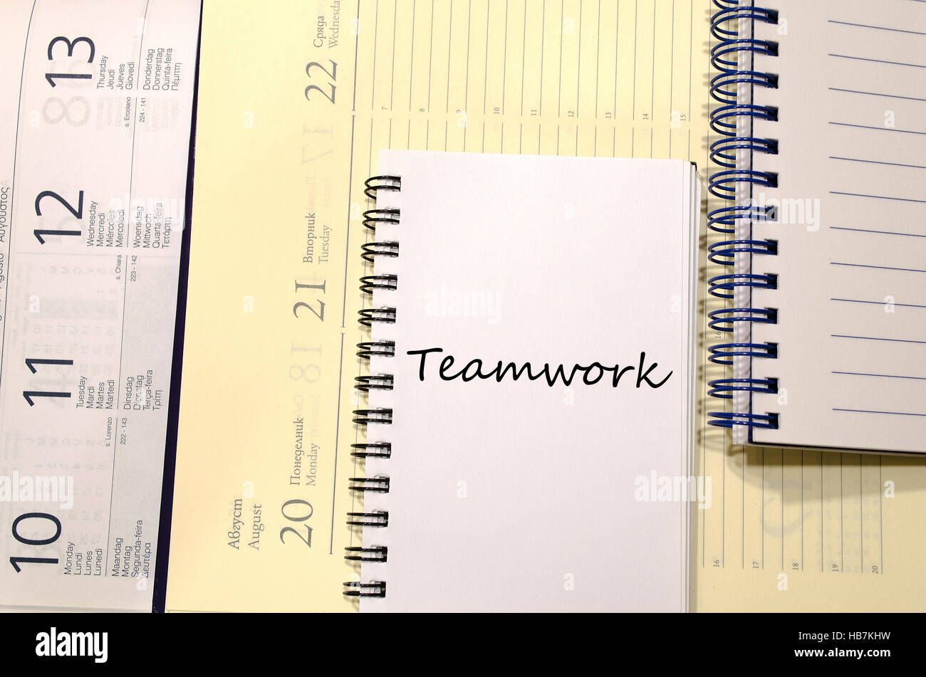 Teamwork write on notebook Stock Photo - Alamy