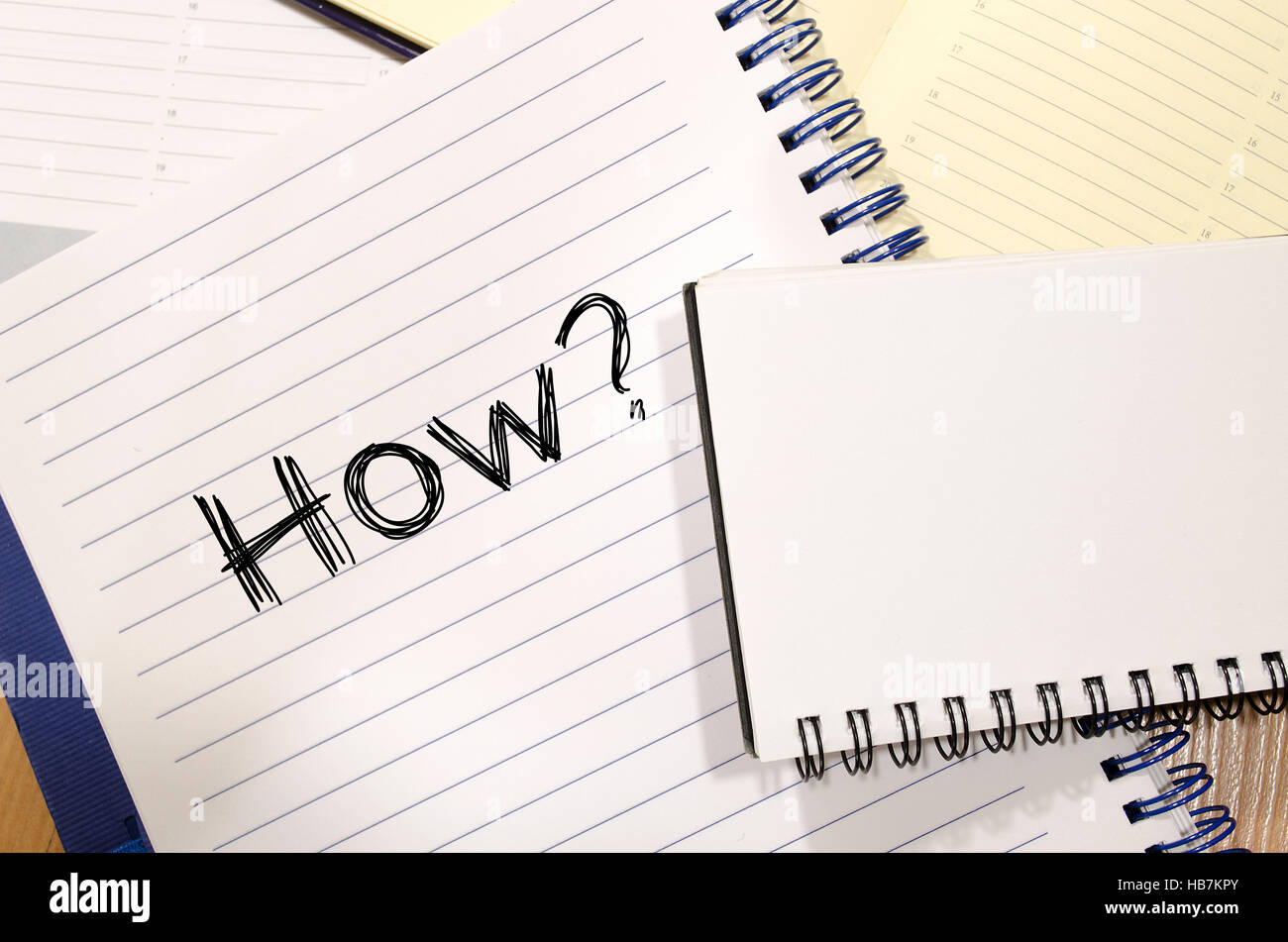 How write on notebook Stock Photo - Alamy