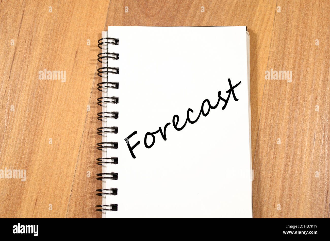 Forecast write on notebook Stock Photo - Alamy