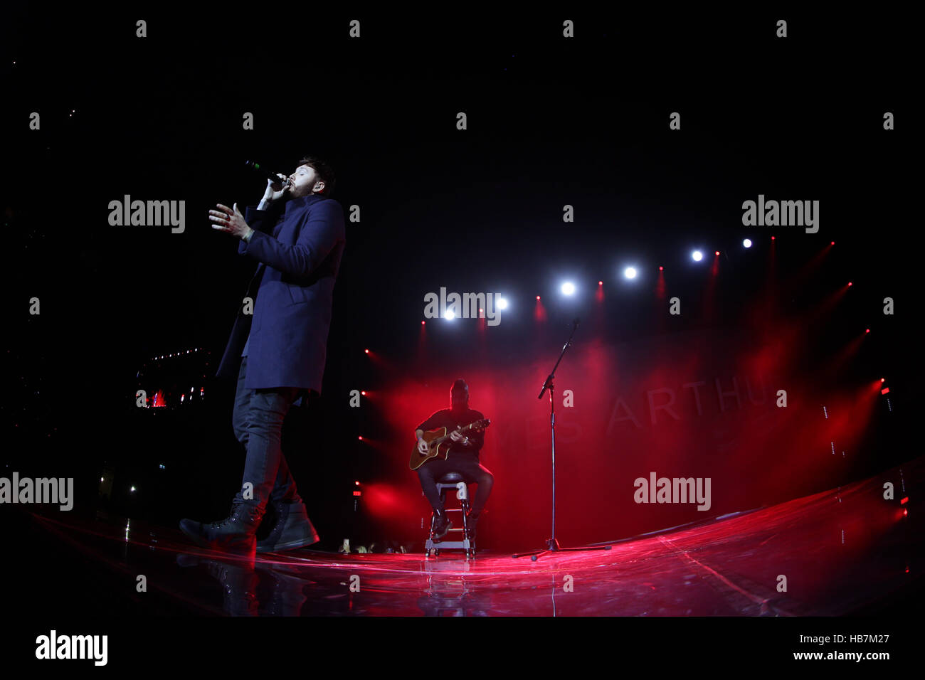 James Arthur on stage at Capital's Jingle Bell Ball with Coca-Cola at ...