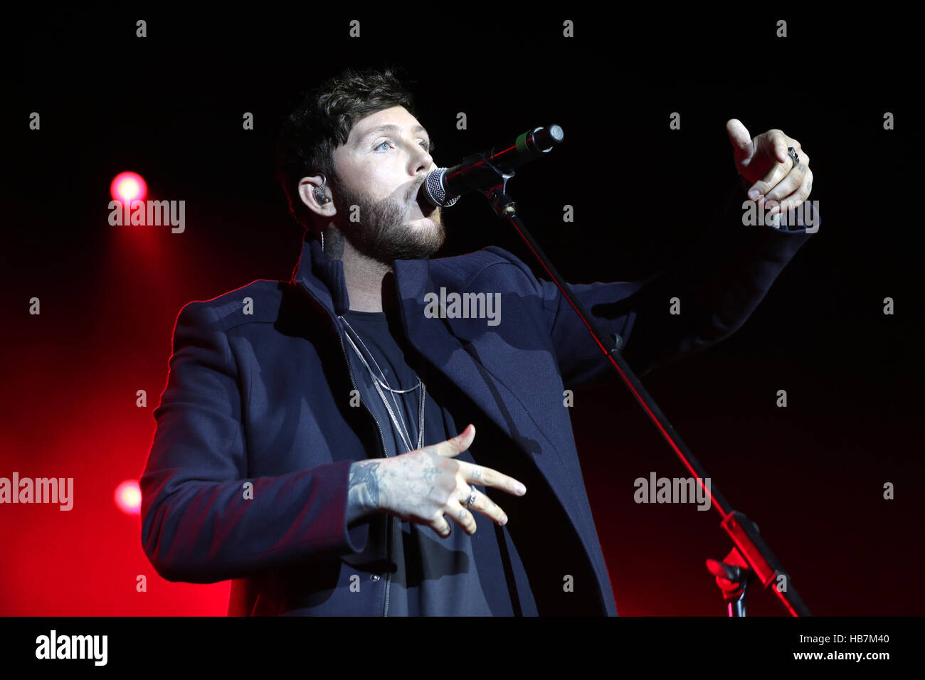 James Arthur on stage at Capital's Jingle Bell Ball with Coca-Cola at ...