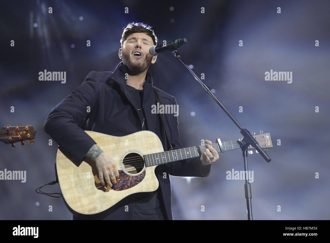 James Arthur on stage at Capital's Jingle Bell Ball with Coca-Cola at ...