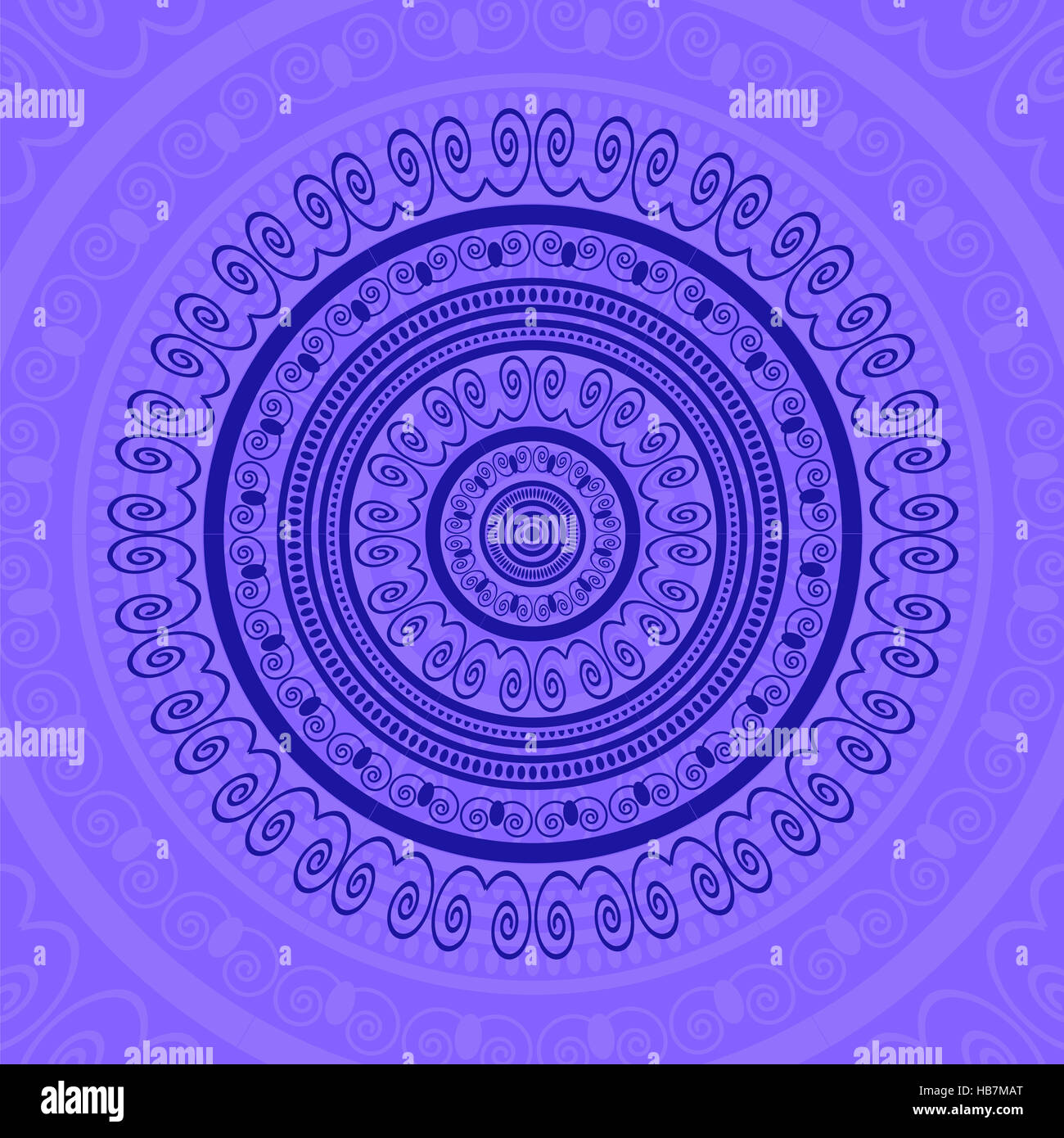 Blue circle mandala hi-res stock photography and images - Alamy
