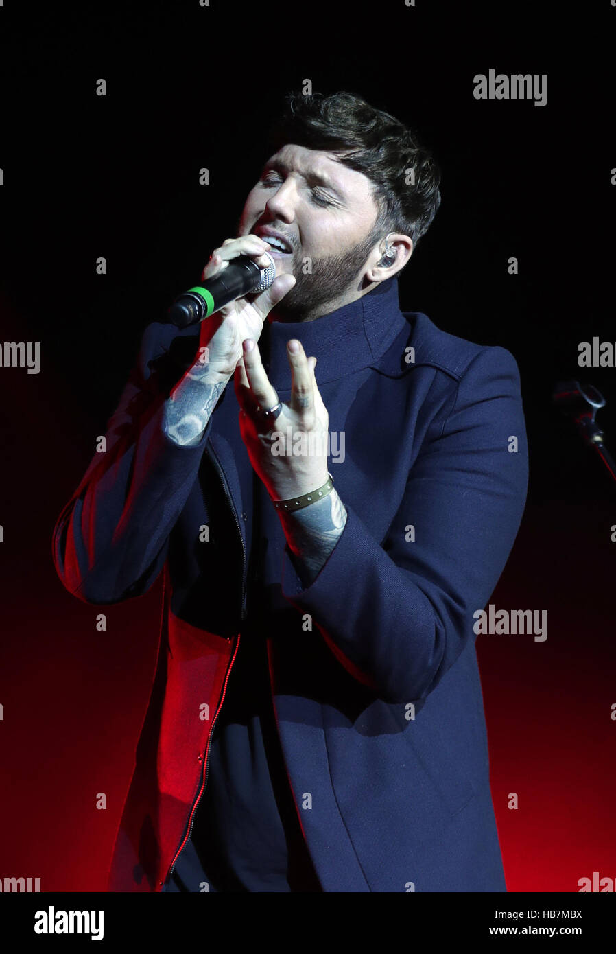 James Arthur on stage at Capital's Jingle Bell Ball with Coca-Cola at ...
