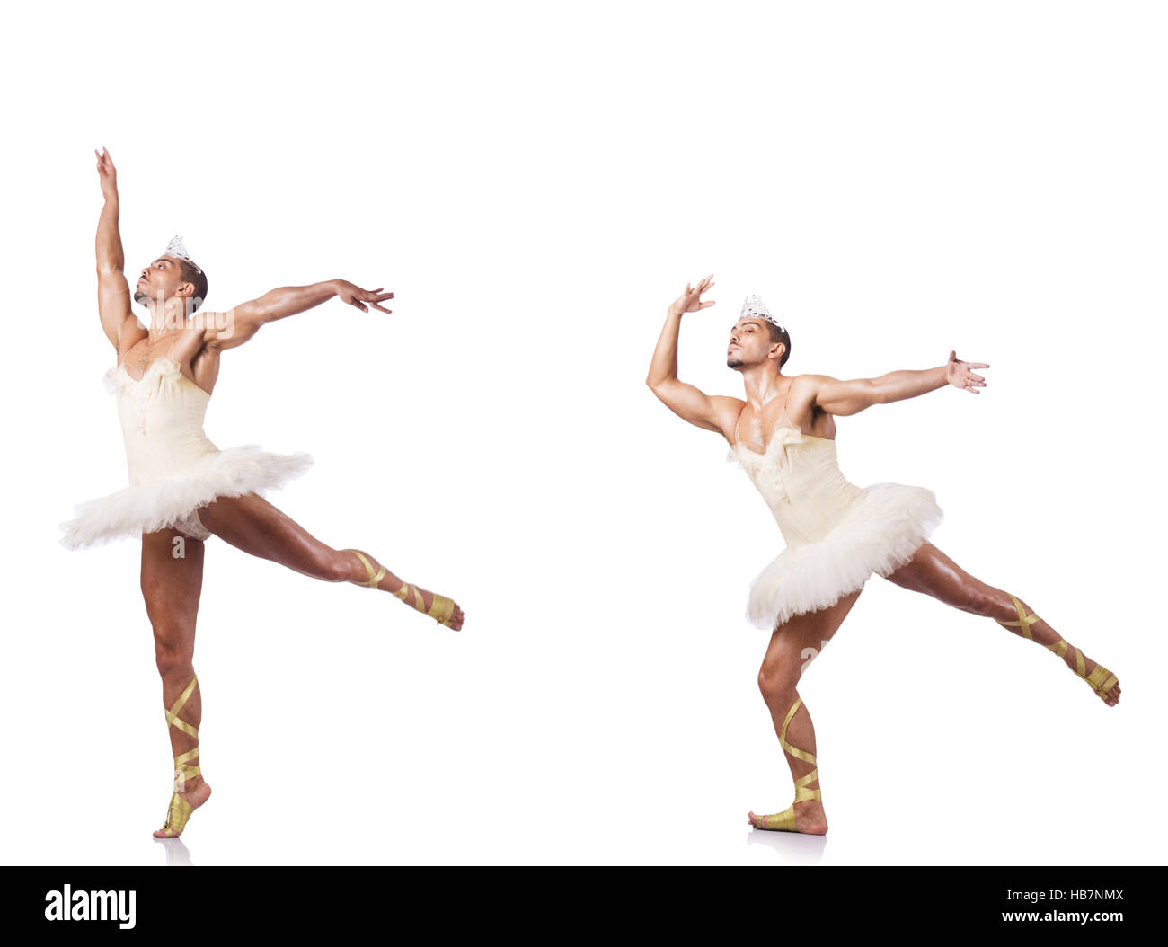 Man in ballet tutu isolated on white Stock Photo - Alamy
