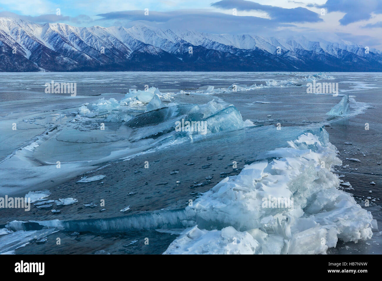 Large blocks of ice crack Stock Photo - Alamy