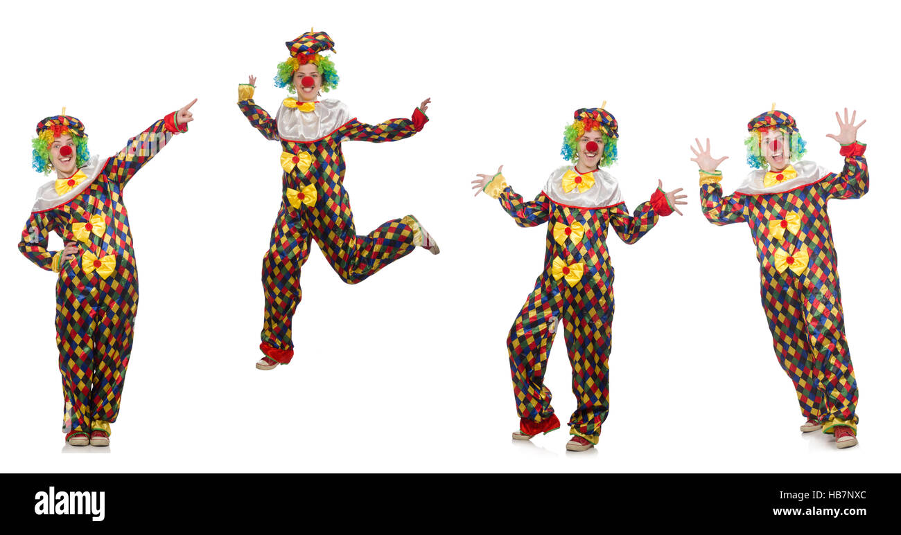 Set of clown photos isolated on white Stock Photo - Alamy