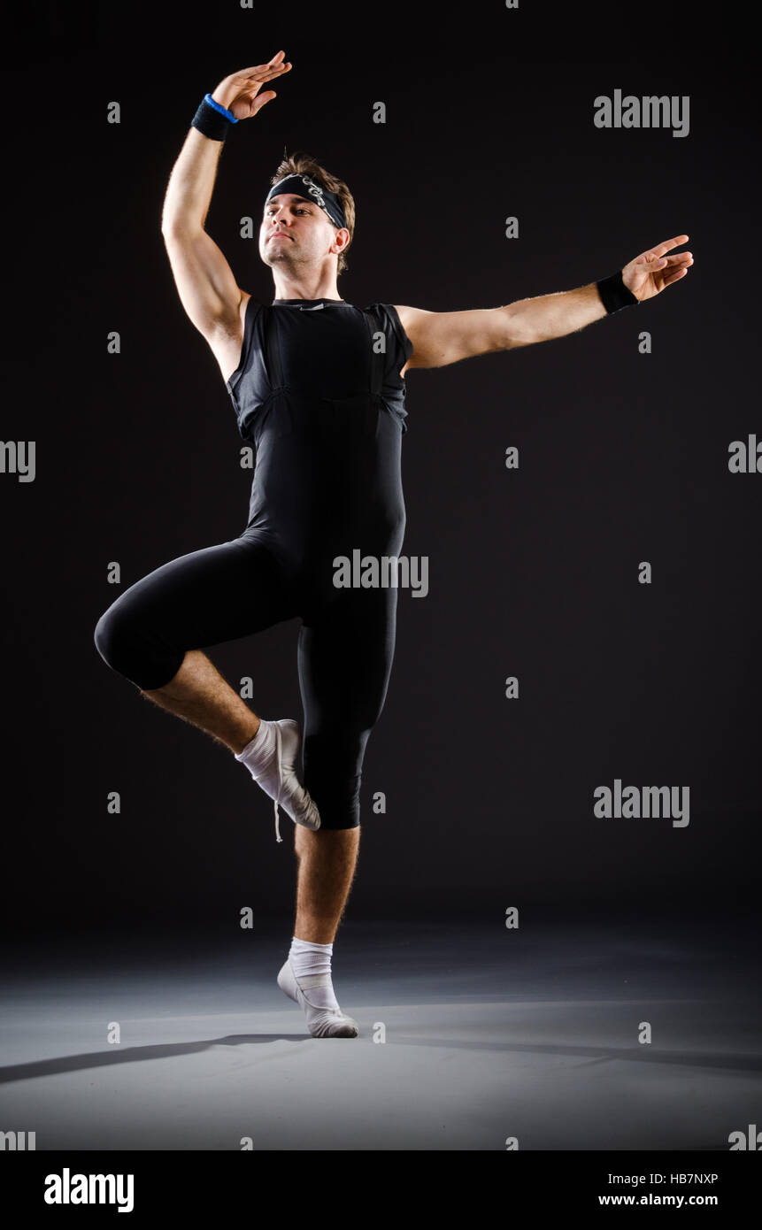 Young man training for ballet dances Stock Photo - Alamy