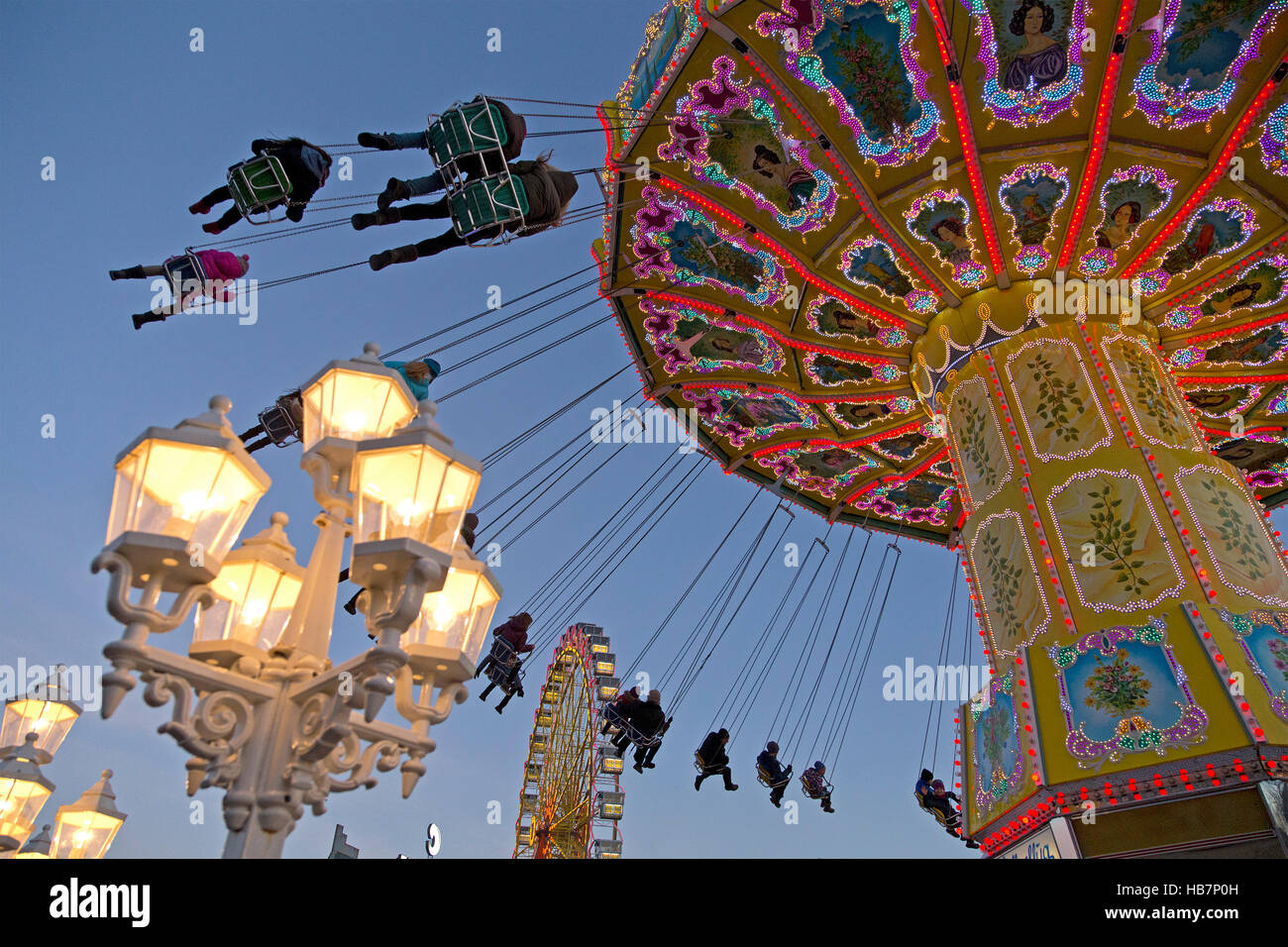 Fairground swing chair ride hi-res stock photography and images - Alamy