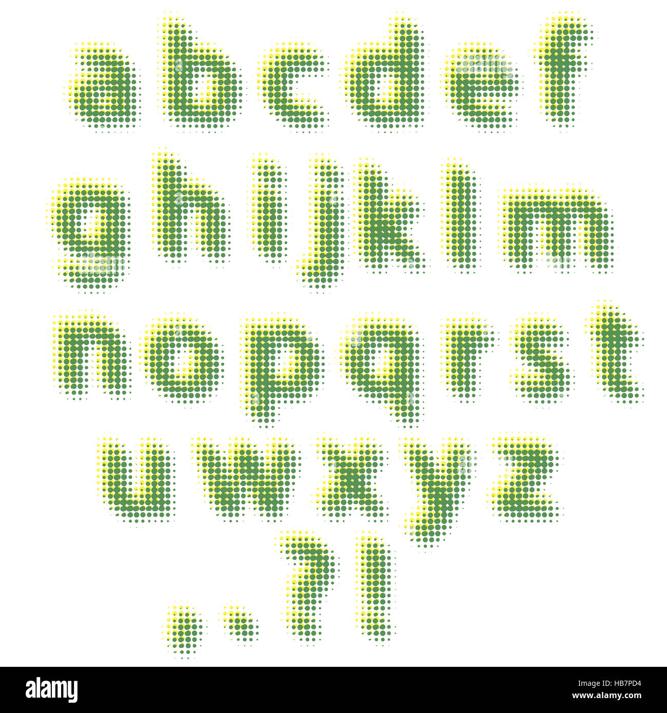 Set of Halftone Letters Stock Photo - Alamy