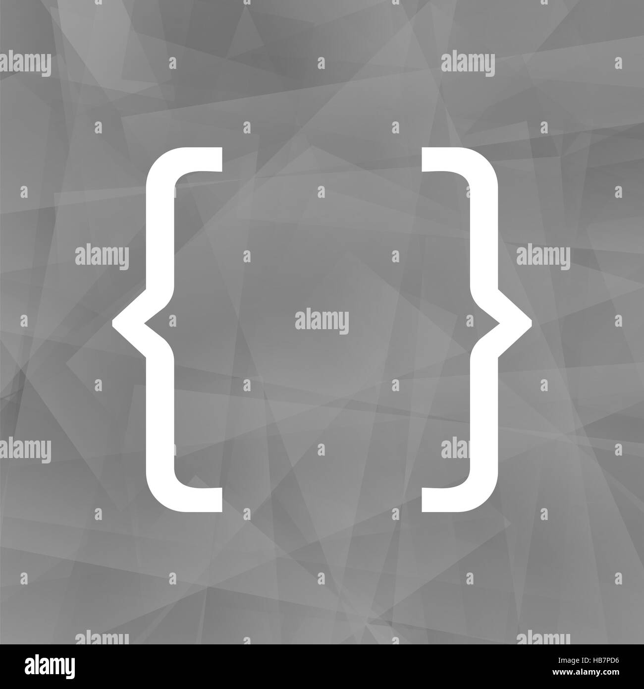 Curly Bracket Icon Stock Photo - Alamy