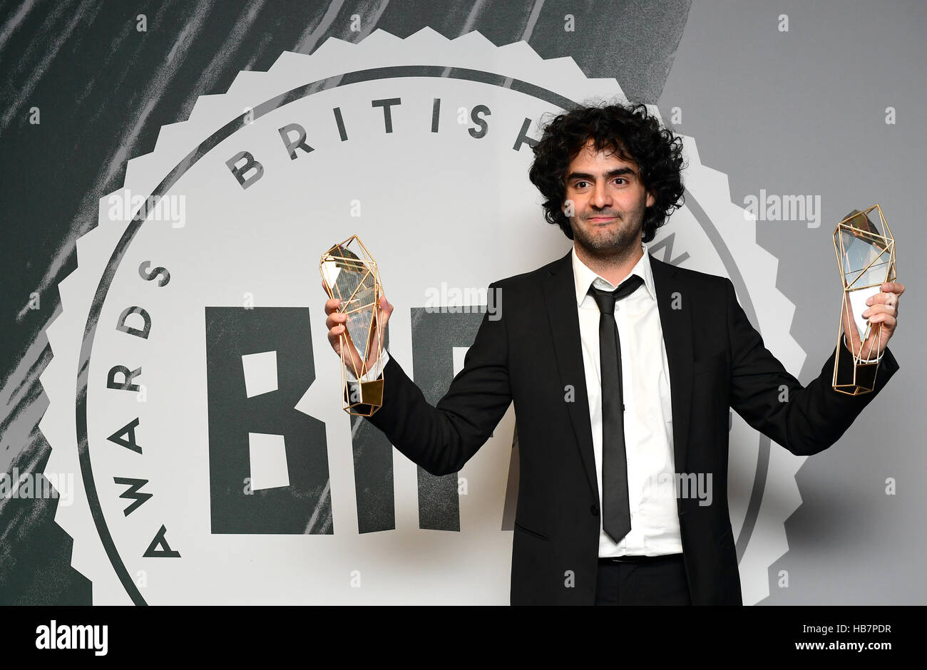 Babak Anvari with the Best Screenplay Award for Under the Shadow during ...