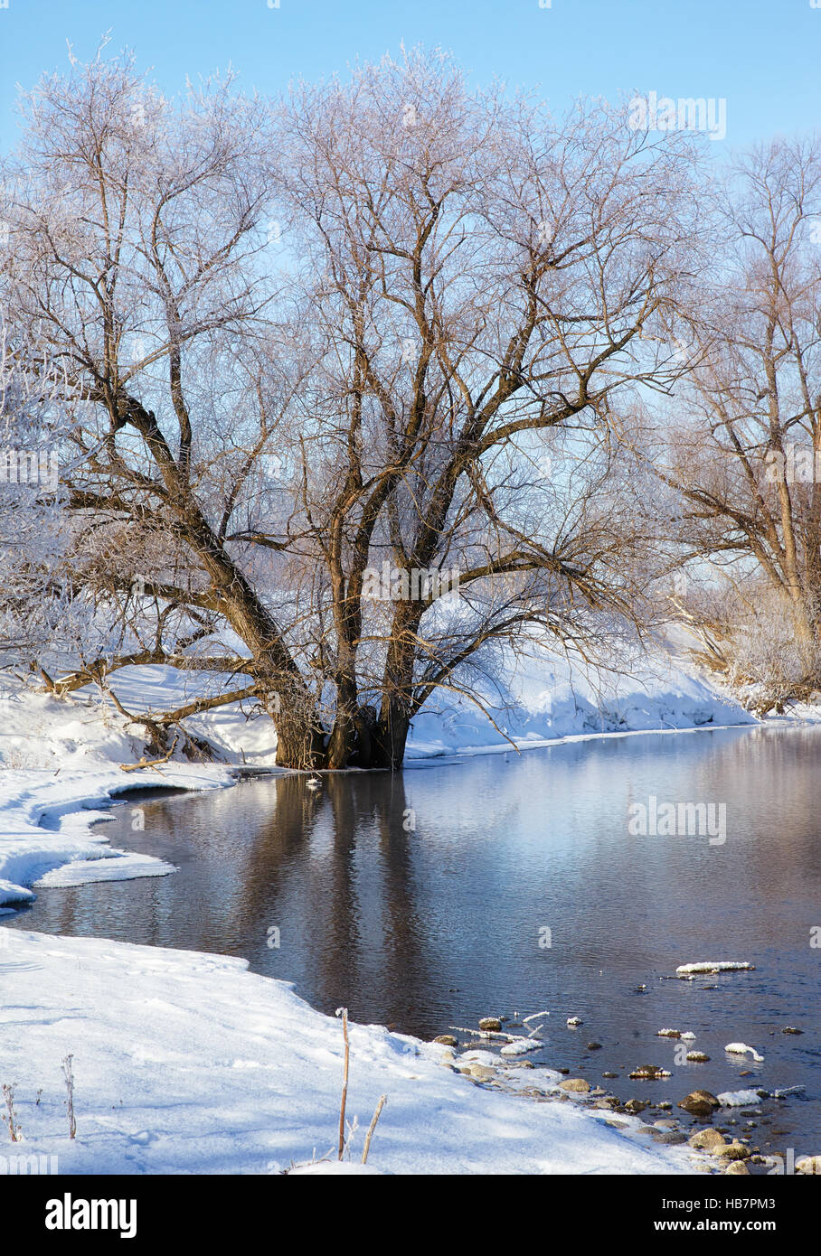 Freezing river Talitsa in winter Stock Photo - Alamy