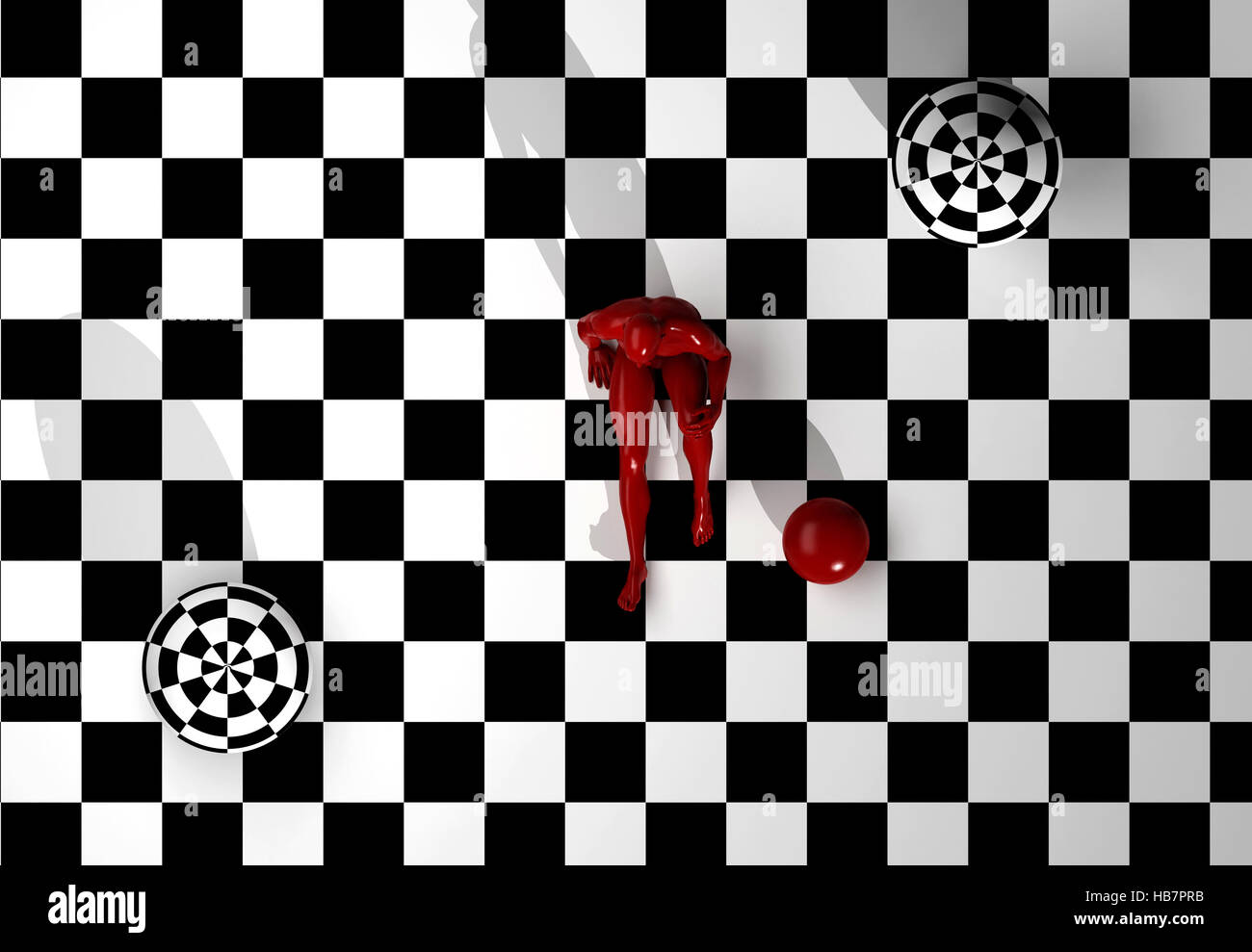 Checkered art composition Stock Photo - Alamy