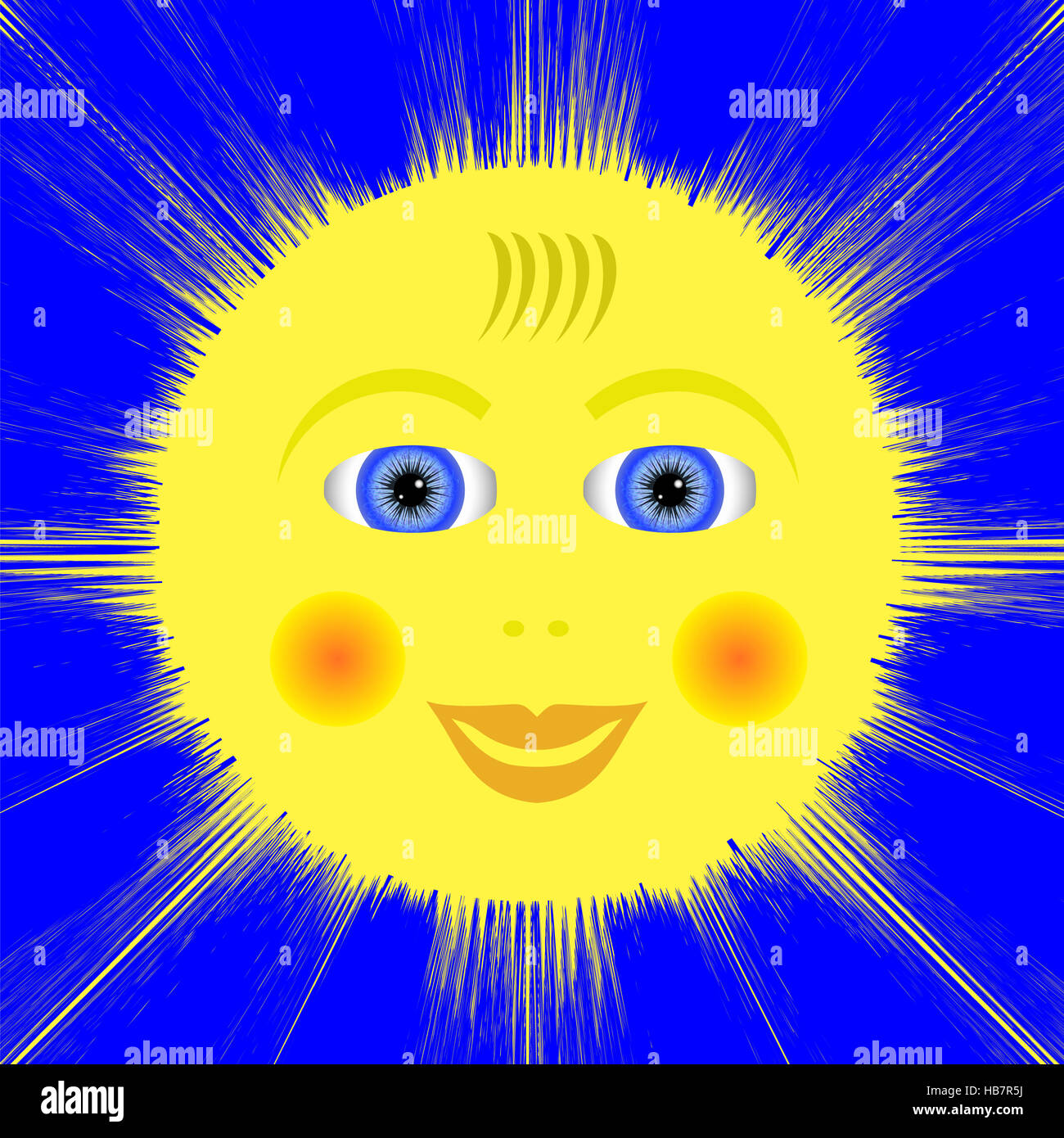 Smiling yellow sun icon hi-res stock photography and images - Alamy