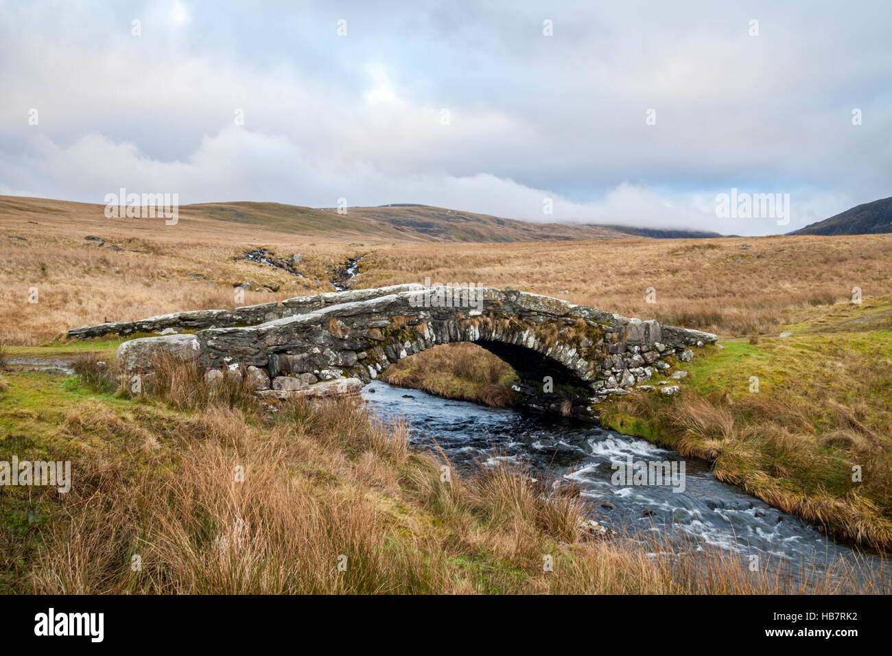 Pont Scethin bridge which forms part of the old Drovers road from ...