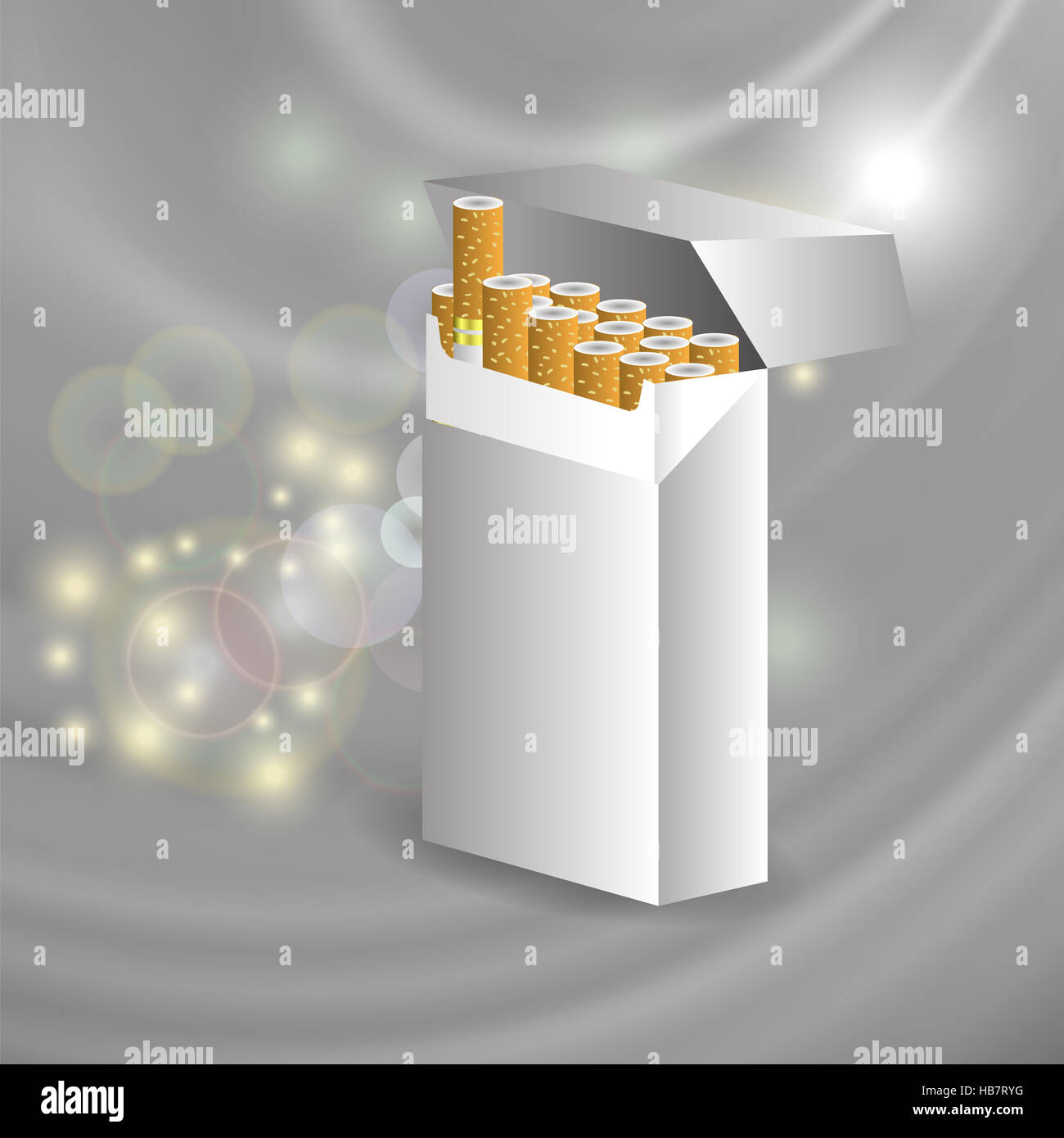 Open Cigarette Pack Stock Photo - Alamy