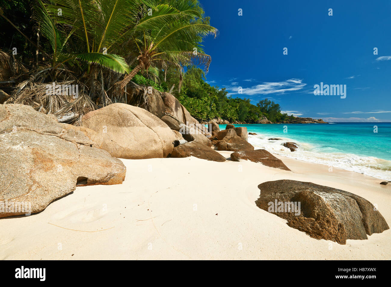 Beautiful Anse Intendance beach at Seychelles Stock Photo - Alamy
