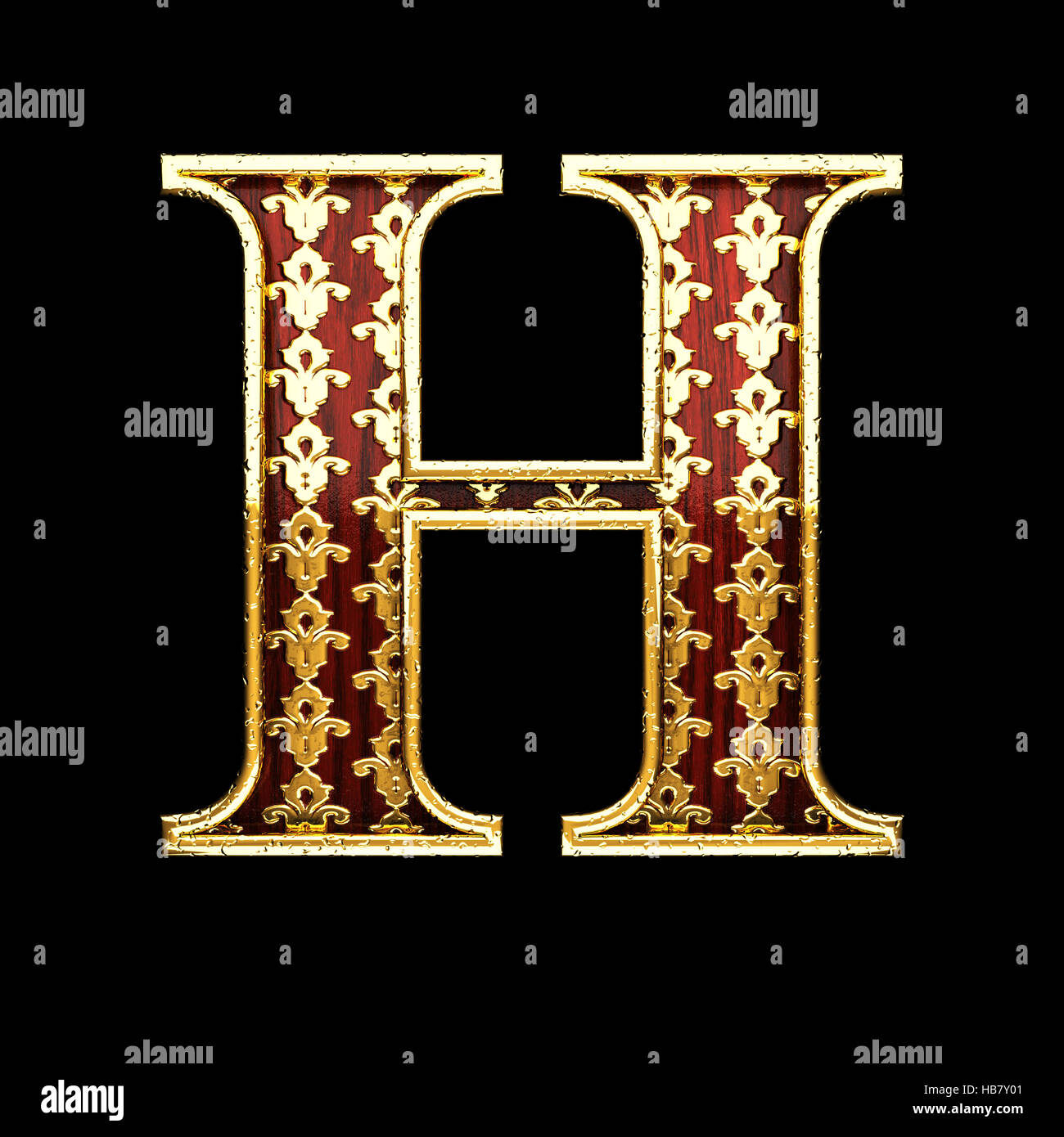 Golden letter h hi-res stock photography and images - Alamy