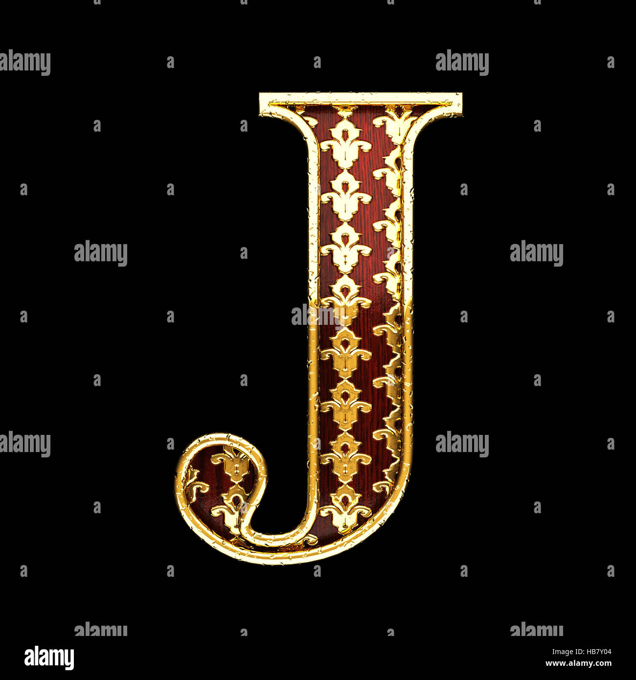 Golden letter j hi-res stock photography and images - Alamy