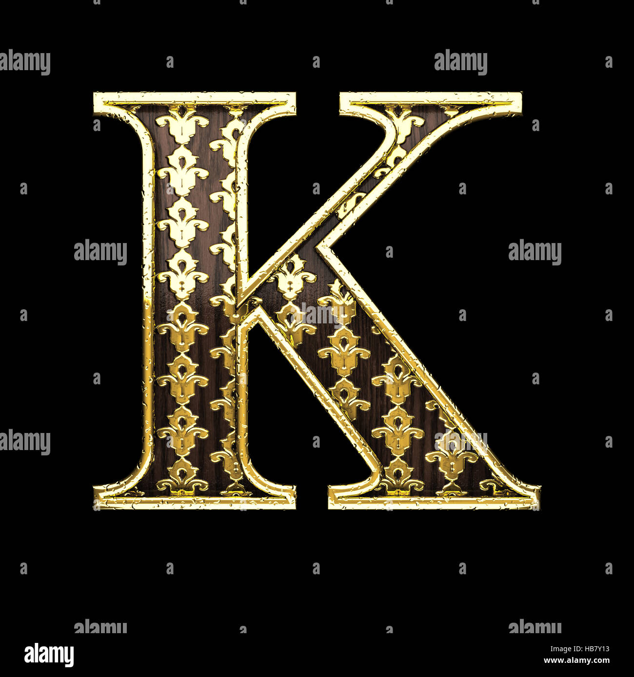 Golden letter k alphabet hi-res stock photography and images - Alamy