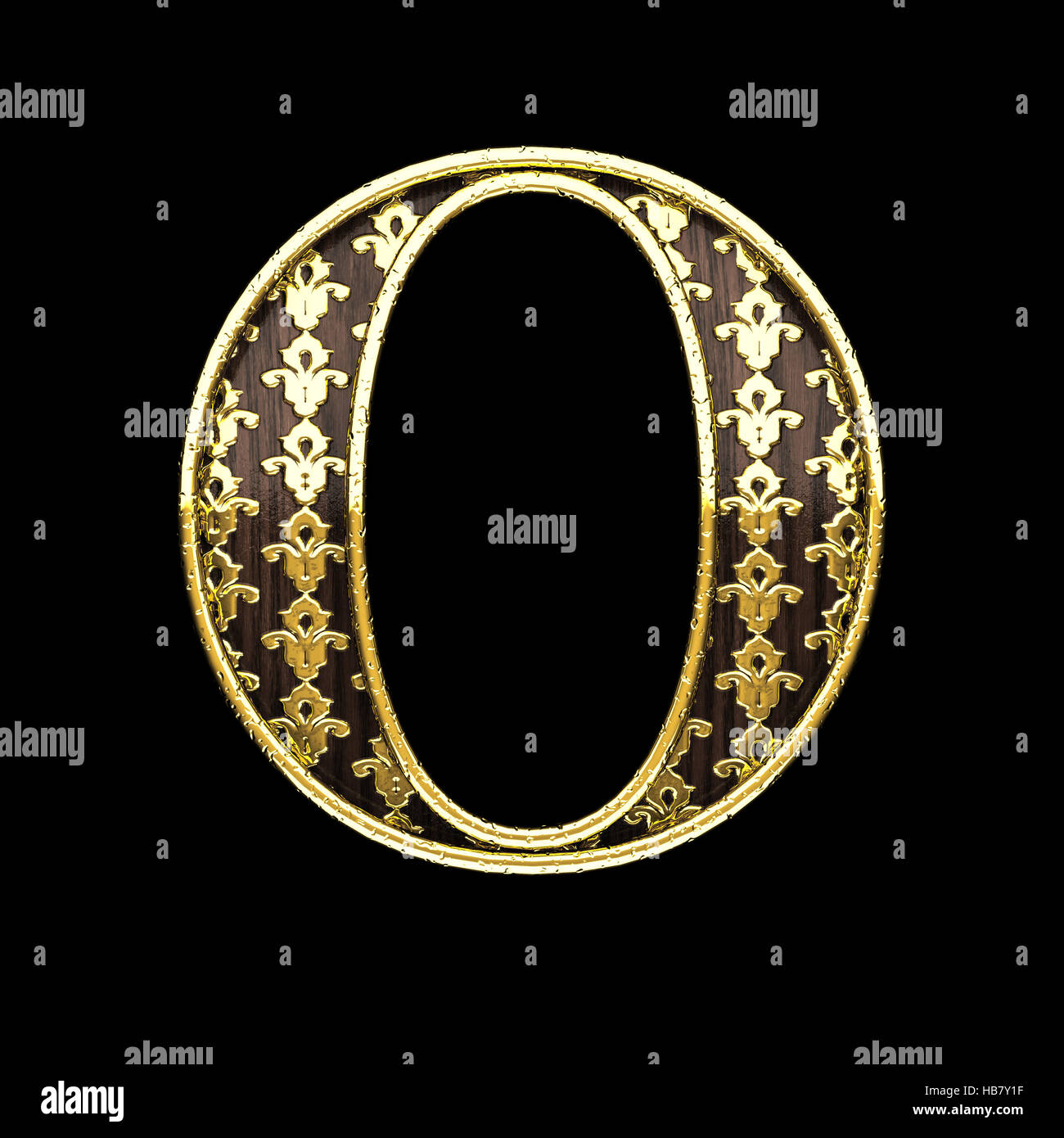 o golden letter 3d illustration Stock Photo - Alamy