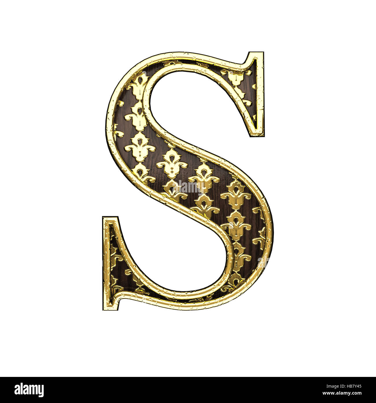 Golden letter s hi-res stock photography and images - Alamy
