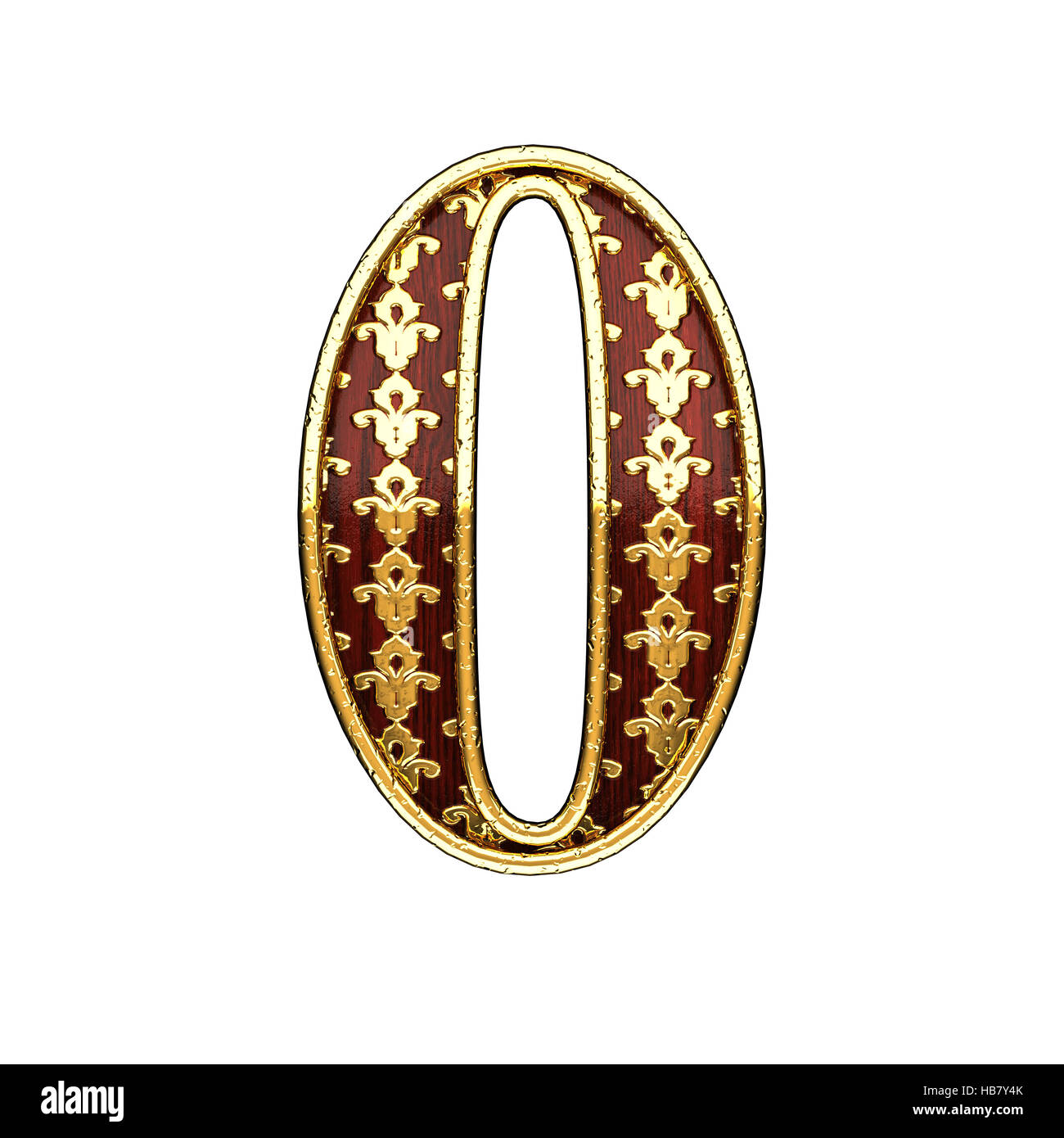 0 golden letter 3d illustration Stock Photo - Alamy