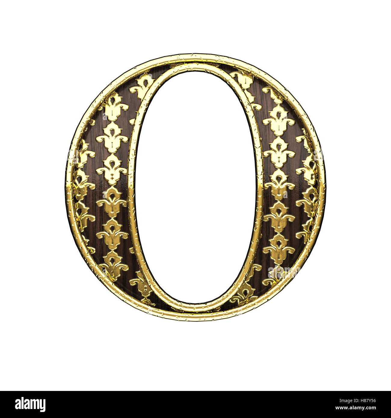 o golden letter 3d illustration Stock Photo - Alamy