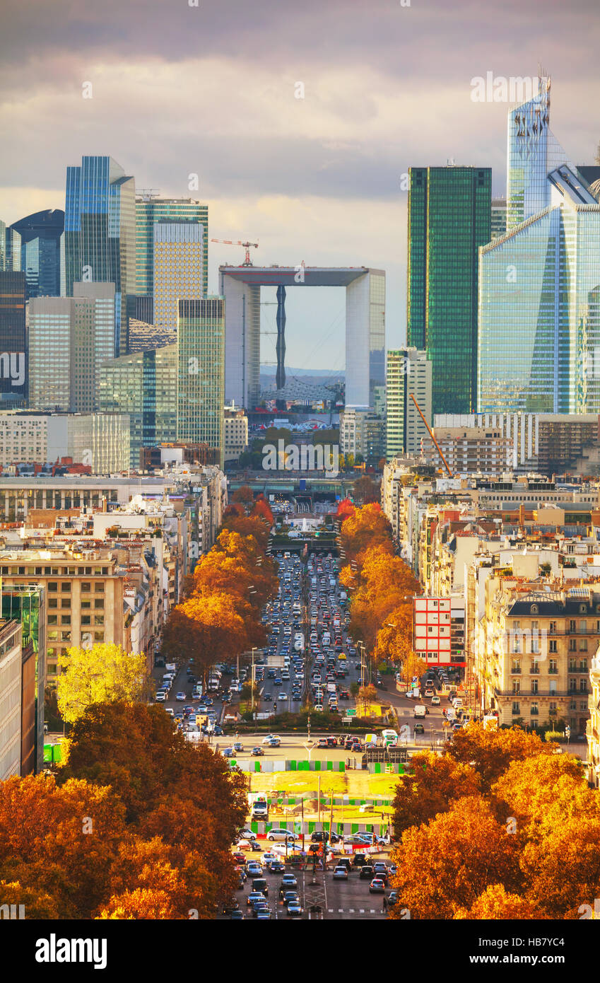 Business district aerial view in Paris, France Stock Photo - Alamy