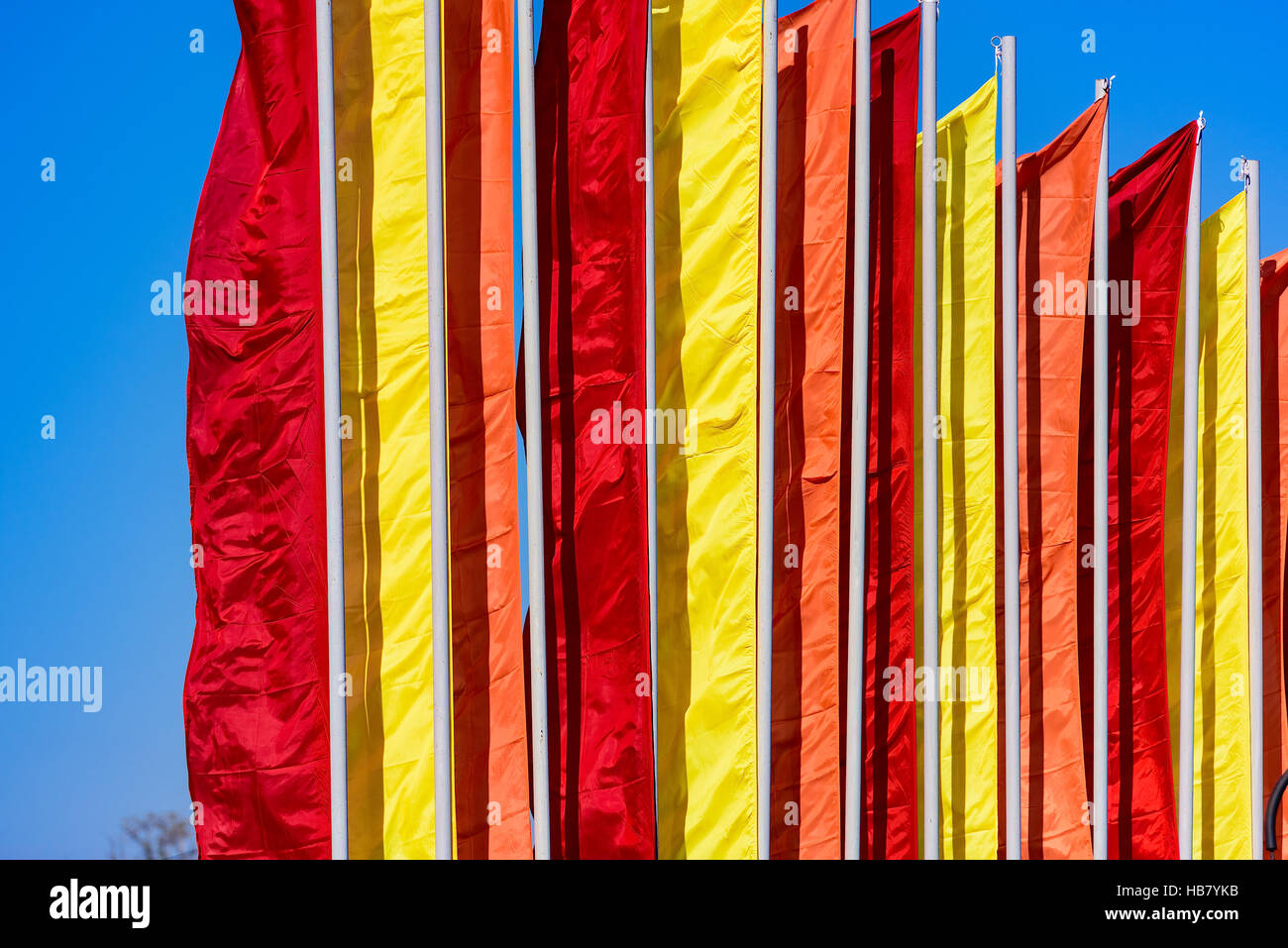festive flags of different colors Stock Photo - Alamy