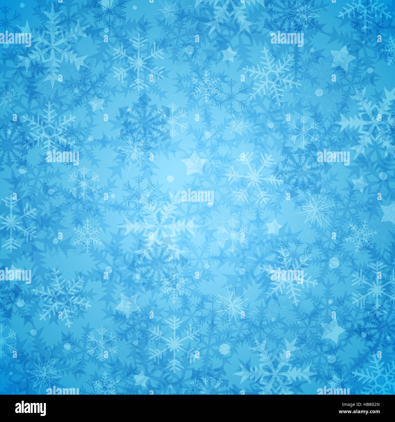 Blue abstract decorative Christmas background with snowflakes Stock Photo - Alamy