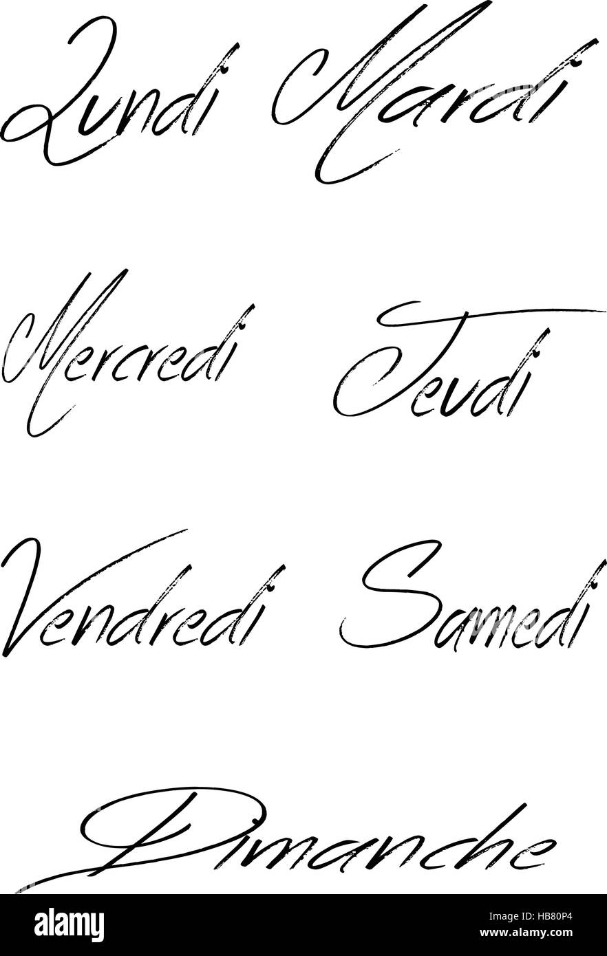 days of the week Collage Stock Vector Image & Art - Alamy