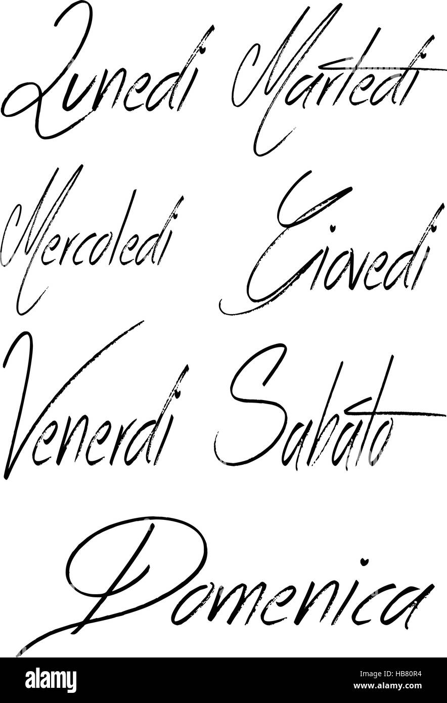 days of the week Collage Stock Vector Image & Art - Alamy