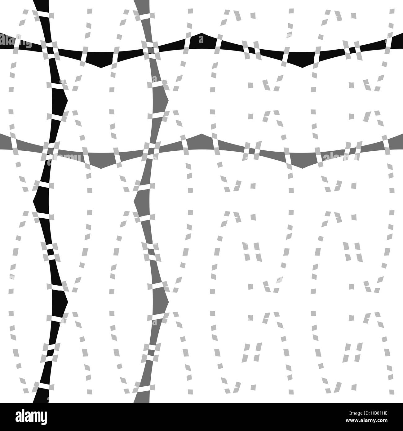 Grid mesh pattern irregular Black and White Stock Photos & Images - Alamy