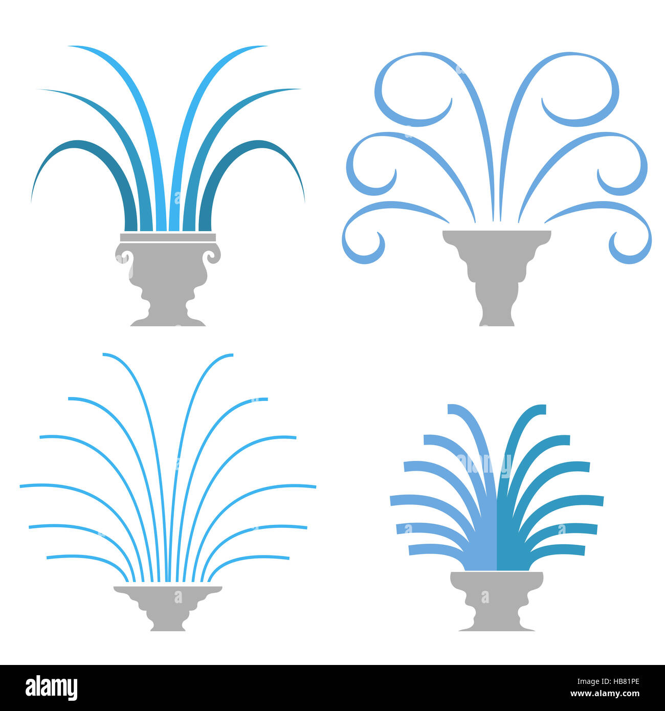 Fountain Icon Collection Isolated Stock Photo - Alamy