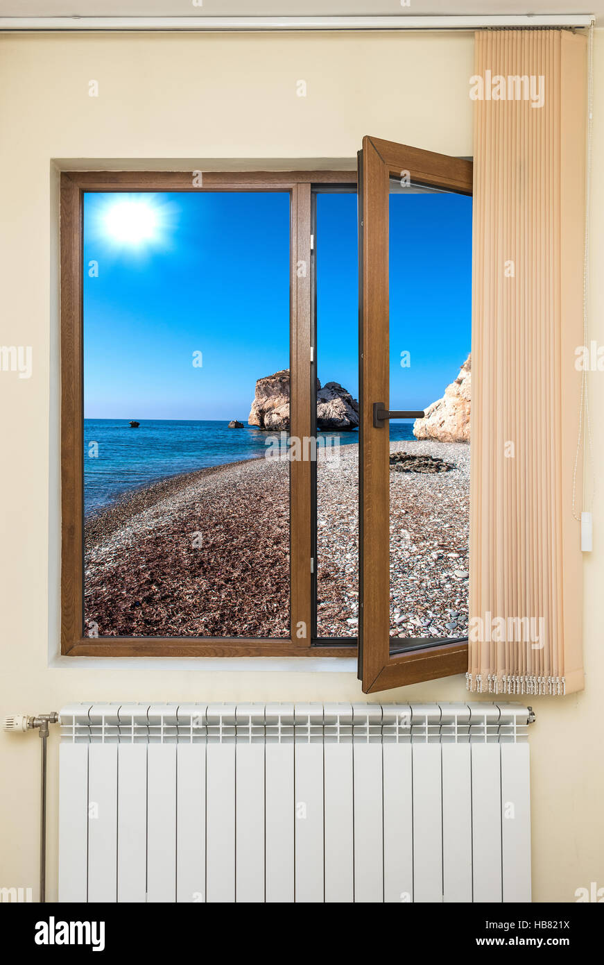 Ocean view window Stock Photo - Alamy