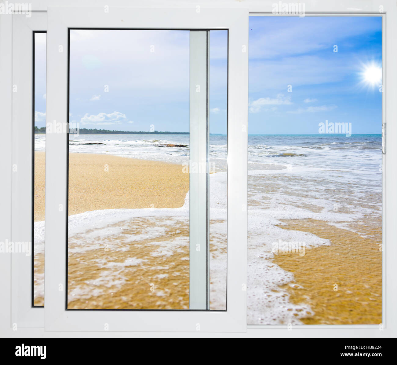 Ocean view window Stock Photo - Alamy