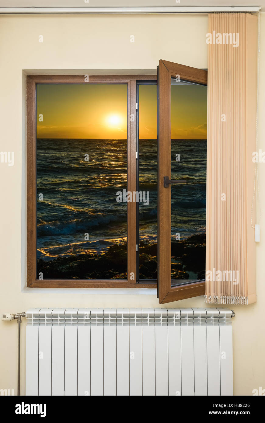 open window cloud sun Stock Photo - Alamy